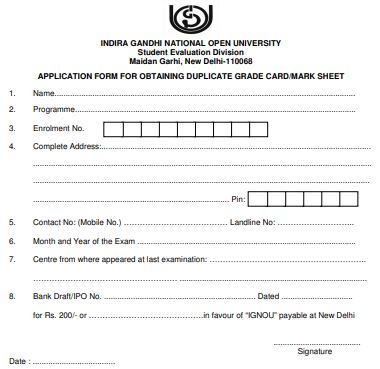 IGNOU Grade Card 2026: Type, Status, Process and Links